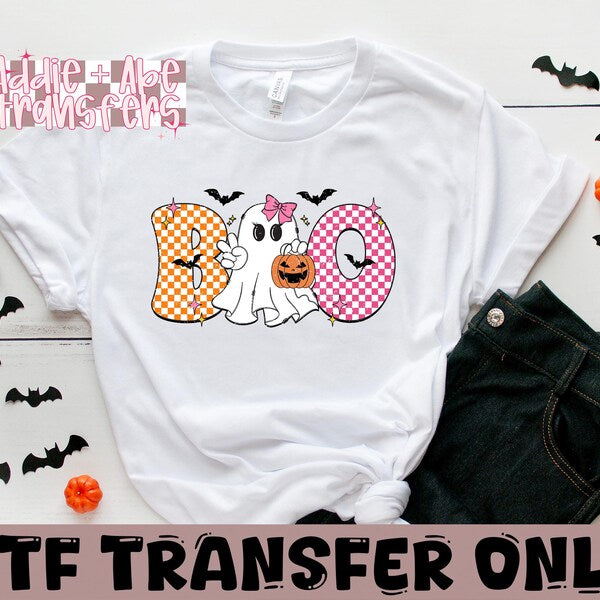 Boo Girls Halloween DTF – Addie and Abe